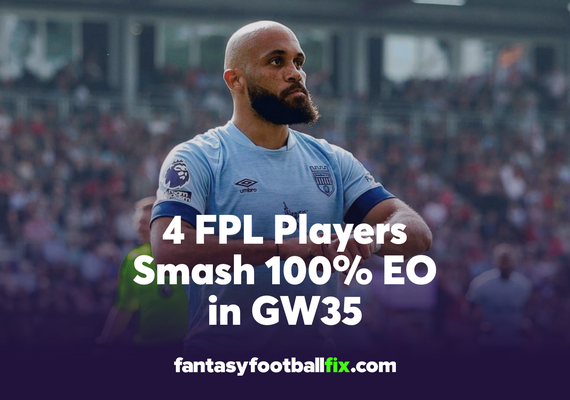 FPL Gameweek 35 Deadline Report: 4 Players Above 100% EO