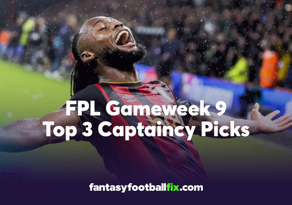 Fantasy Premier League Gameweek 9: Top 3 FPL Captaincy Picks