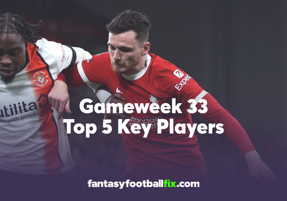 Fantasy Premier League (FPL) Gameweek 33 Top 5 Players