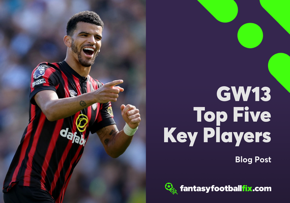 Fantasy Premier League (FPL) Gameweek 13 Top Five Key Players